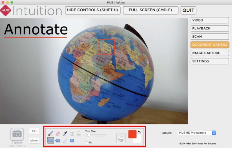 HUE Intuition: software features & usage – HUE